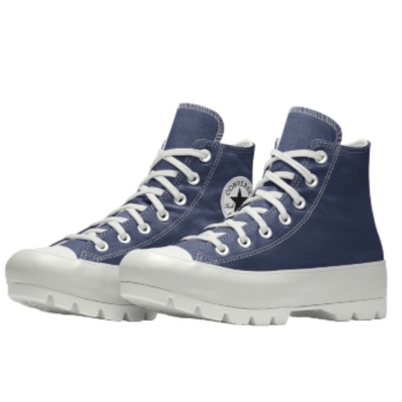 Converse | Shoes | Custom Navy Blue Chuck Taylor All Star Lugged ...